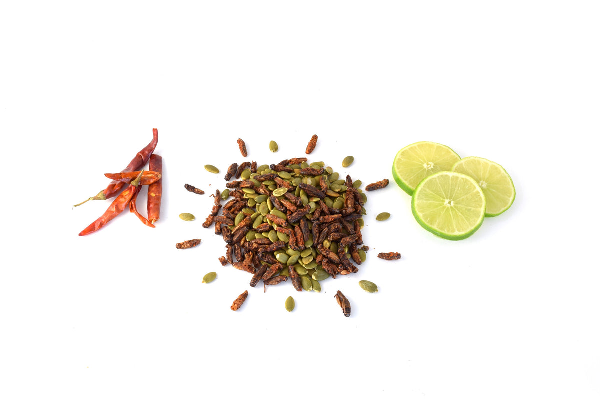 CHILE-LIME CRICKETS W/ PUMPKIN SEEDS | Don Bugito